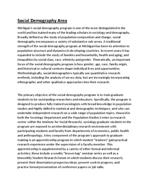 Development OF Social Demography - DEVELOPMENT OF SOCIAL DEMOGRAPHY ...