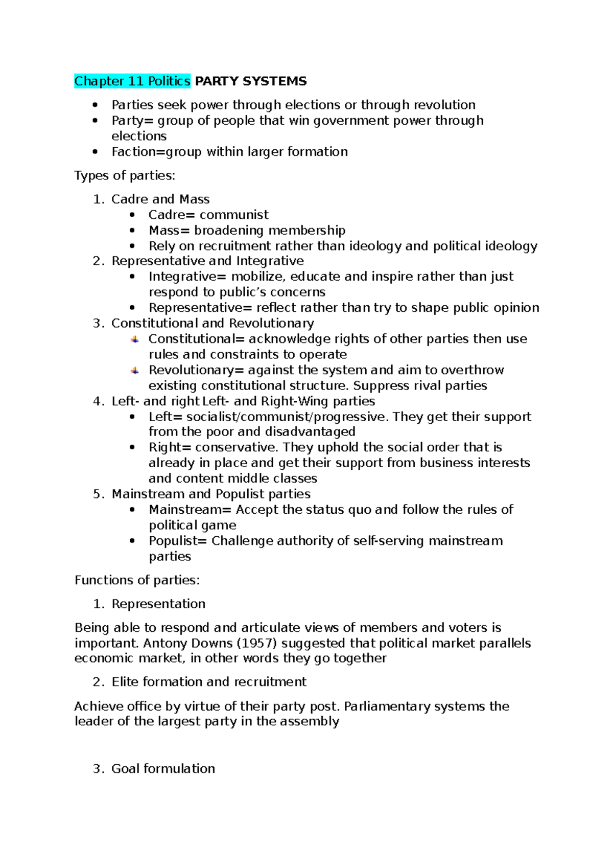 Politics 11A1 Chapter 11 Heywood 5th Edition - Chapter 11 Politics ...