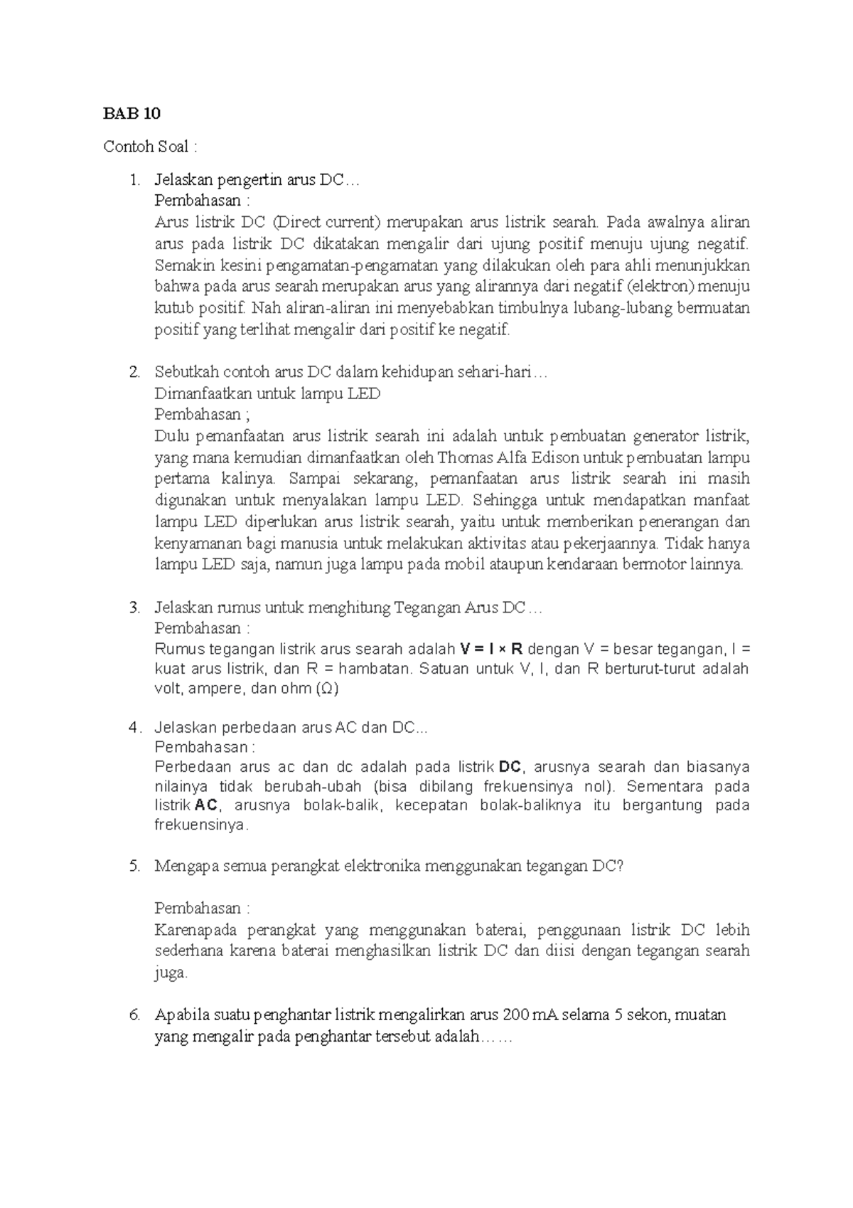 Contoh Soal Bab 10 Project Akhir Fisika Terapan - BAB 10 Contoh Soal ...