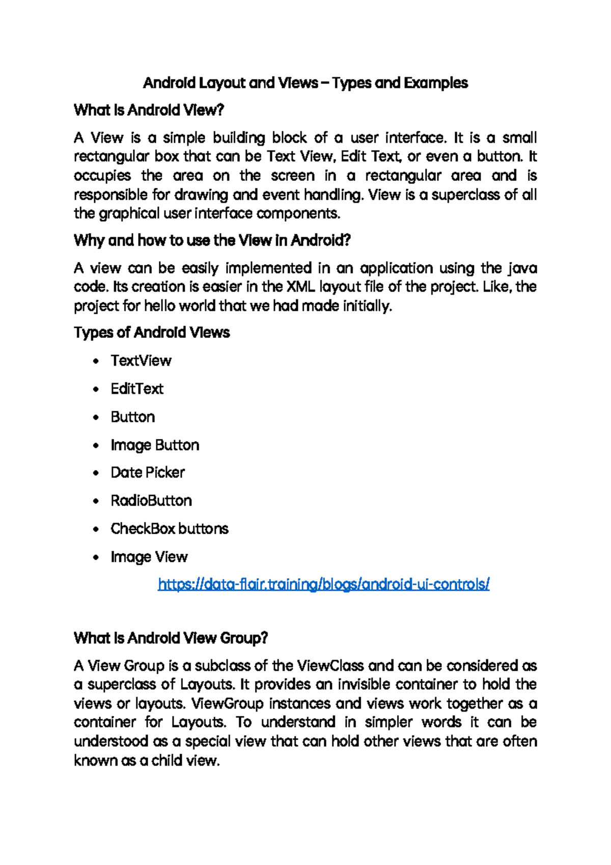 AAD -Android Layout and Views – Types and Examples - It is a small ...