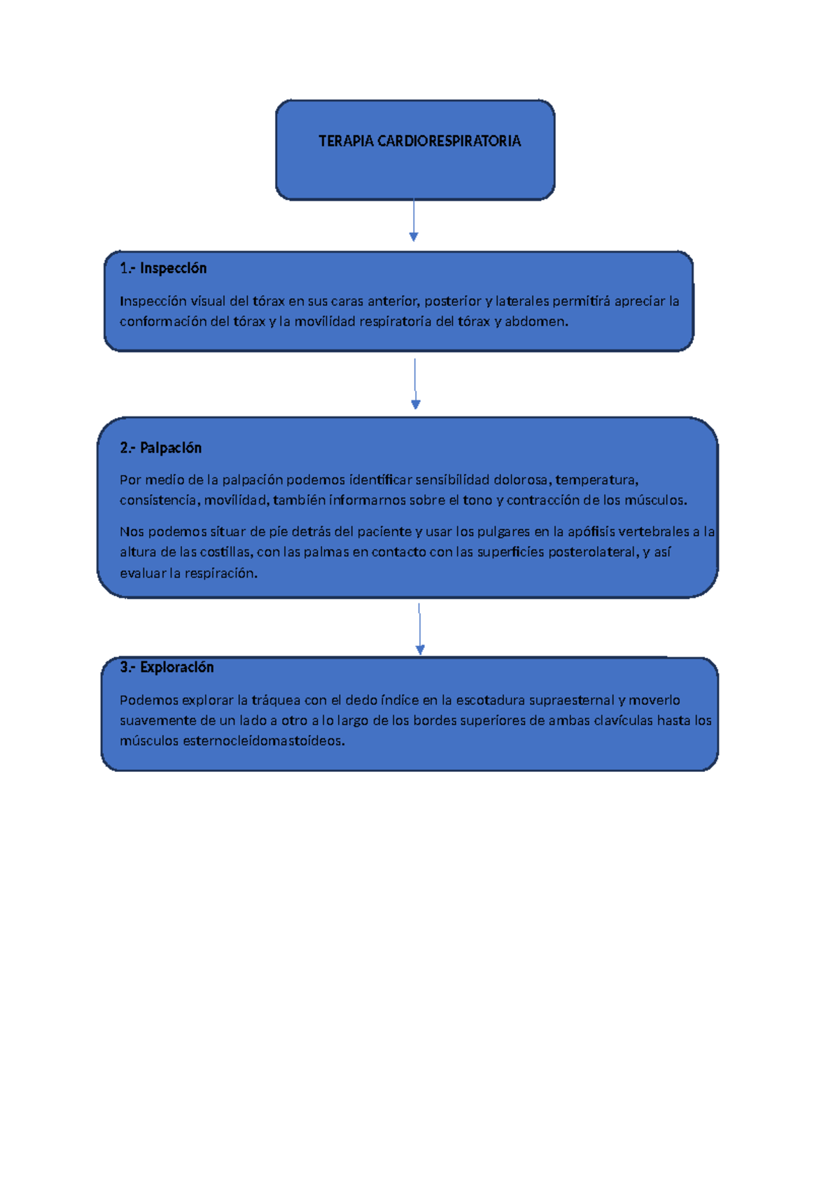 Terapia Cardiorespiratoria - TERAPIA CARDIORESPIRATORIA 1.- Inspección ...