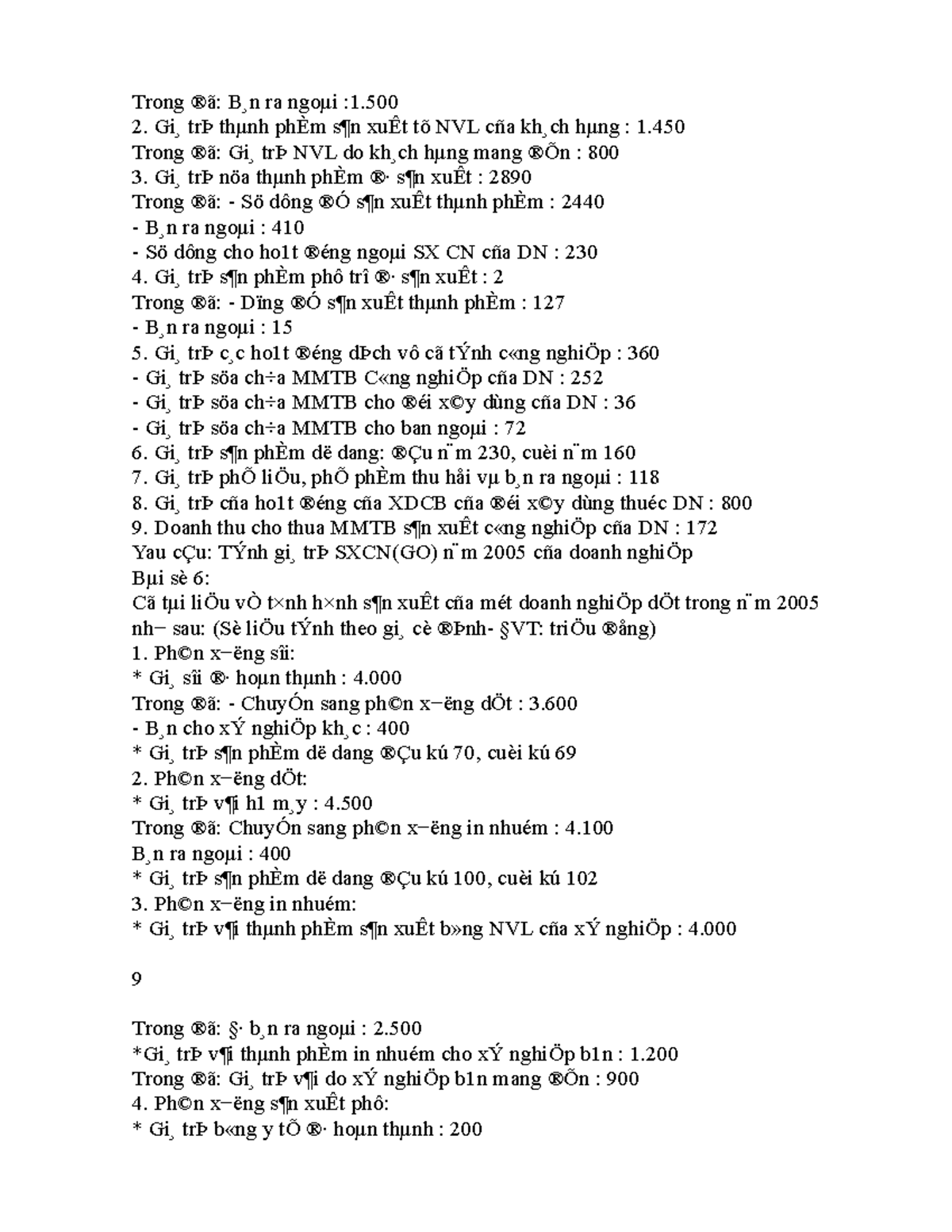 Trong - xczxczxc - Trong ®ã: B n ra ngoμi :1̧ 2. Gi trÞ thμnh phÈm s¶n xuÊt tõ NVL cña kh ch ...