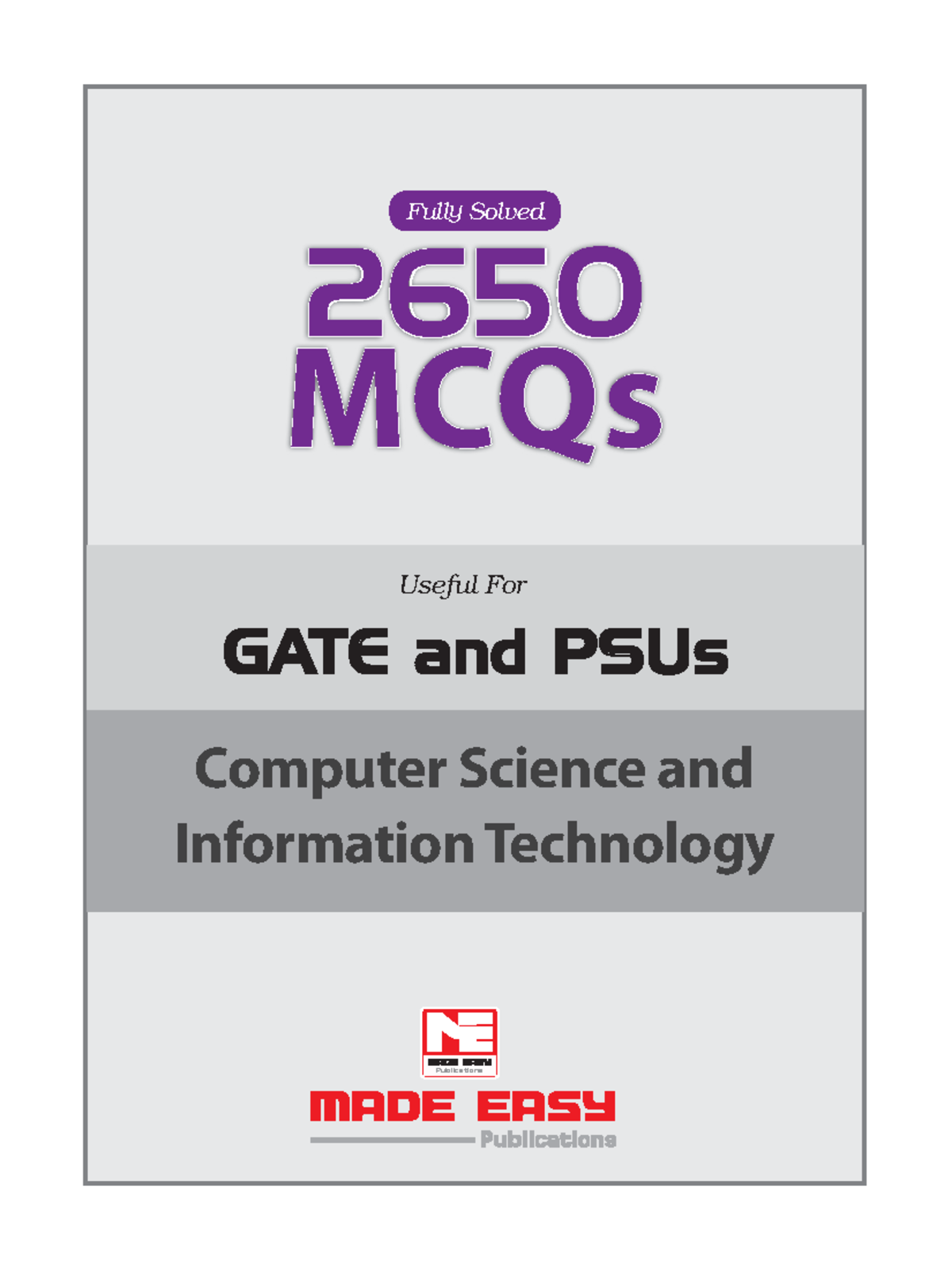 2650 MCQ For GATE Exam - GATE and PSUs Publications 2650 MCQs Fully ...