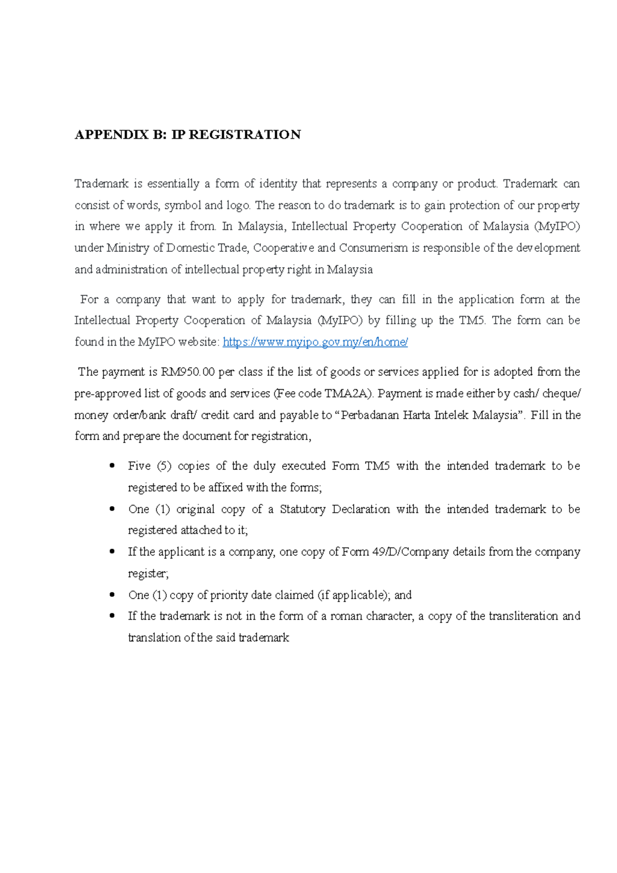 Assesement 3 techno - ww qwd - APPENDIX B: IP REGISTRATION Trademark is ...