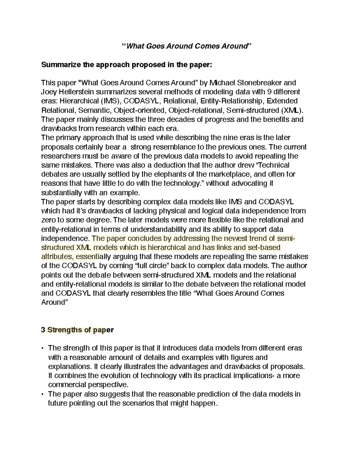 Annotated-Assignment%20MSAI%20339 - “ What Goes Around Comes Around ...