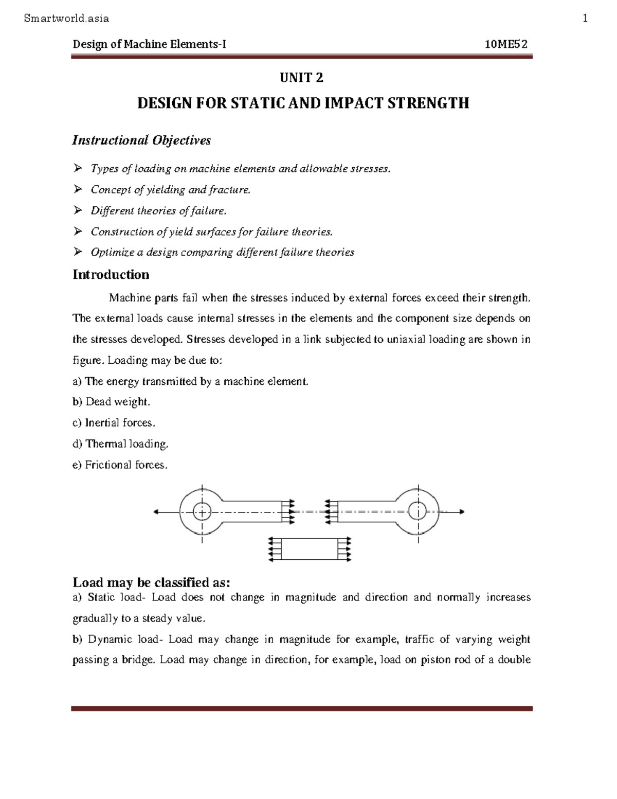 MECH-V- Design OF Machine Elements I U2 - Design of Machine Elements-I ...