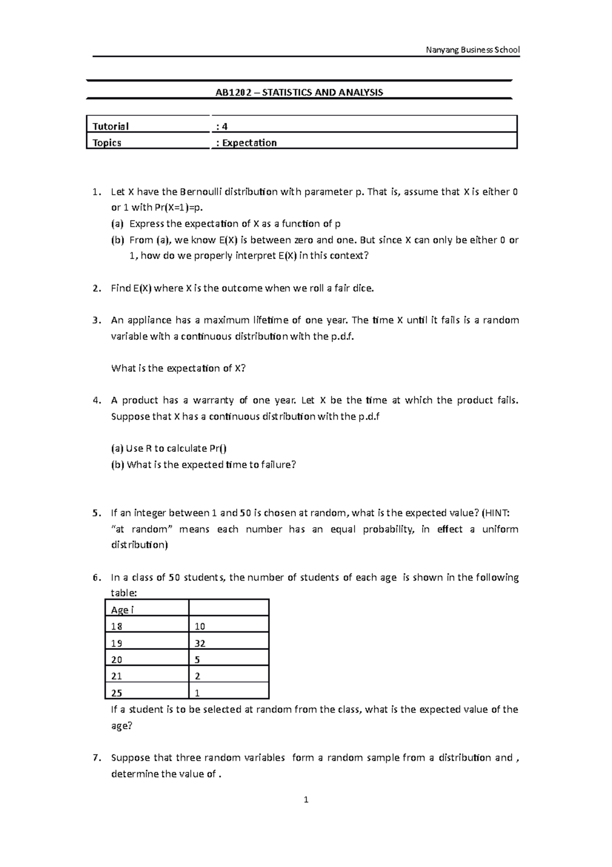 Questions Week 4 Expectations Statistics And Analysis Tutorials