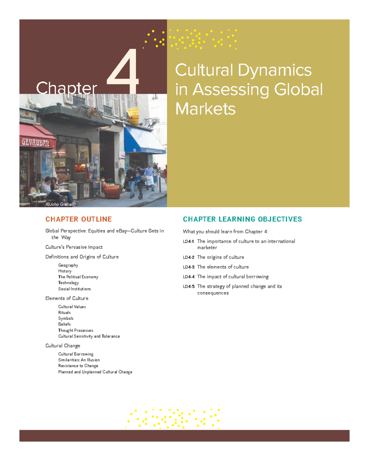 Ch 4 international marketing - Chapter Cultural Dynamics in Assessing ...