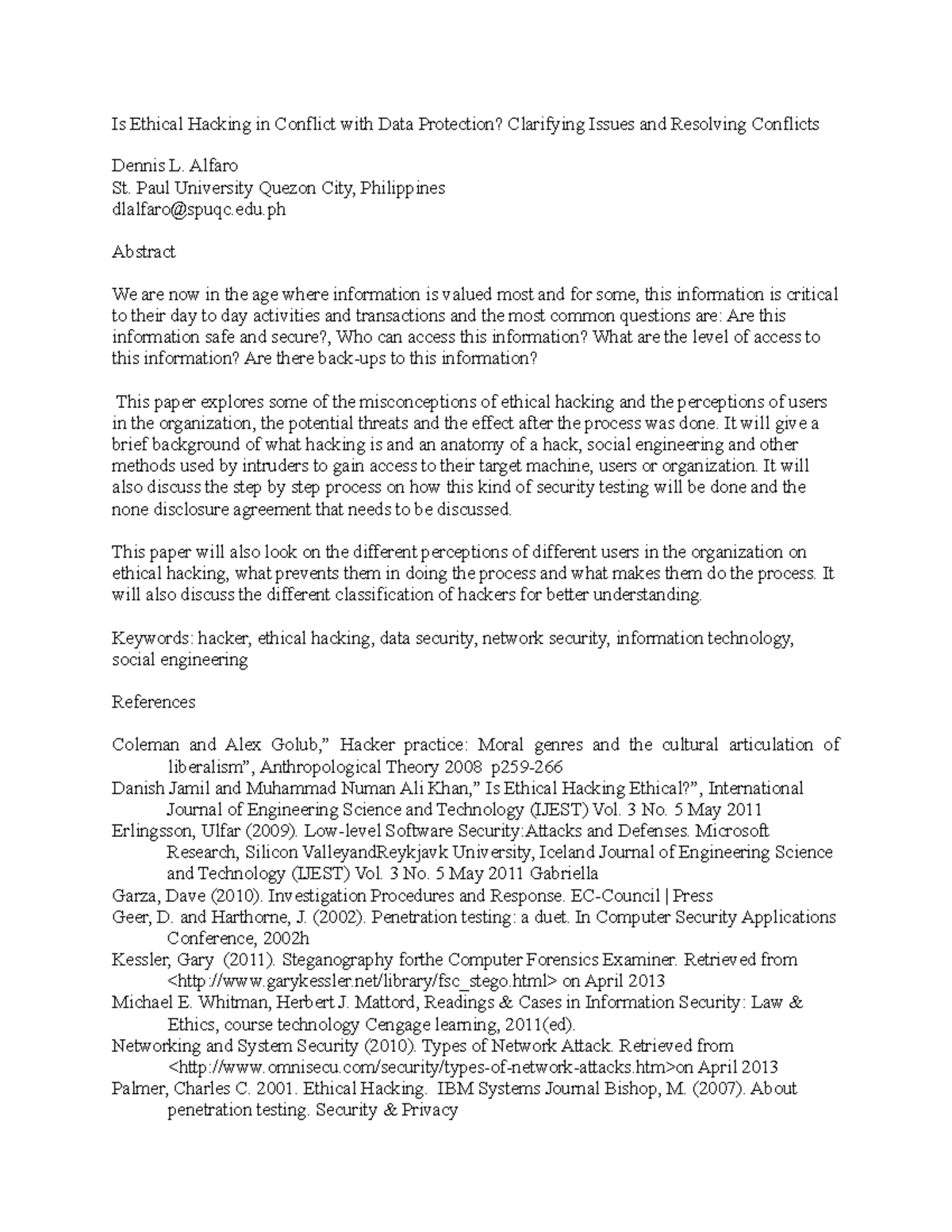 Is Ethical Hacking in Conflict with Data Protection abstract edited ...