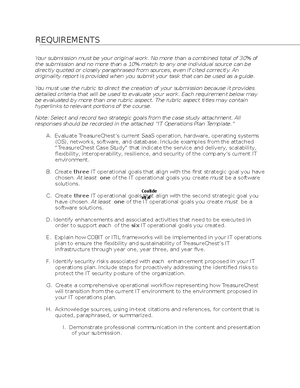 Task1 for course C927 - IT Operations Plan Template Record all ...