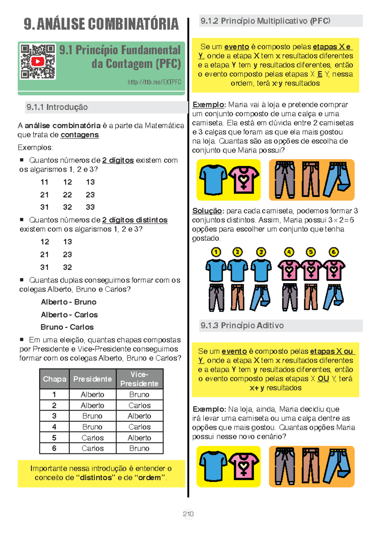 Análise Combinatória - Questoes - 9. ANÁLISE COMBINATÓRIA 9 Princípio Fundamental da Contagem ...
