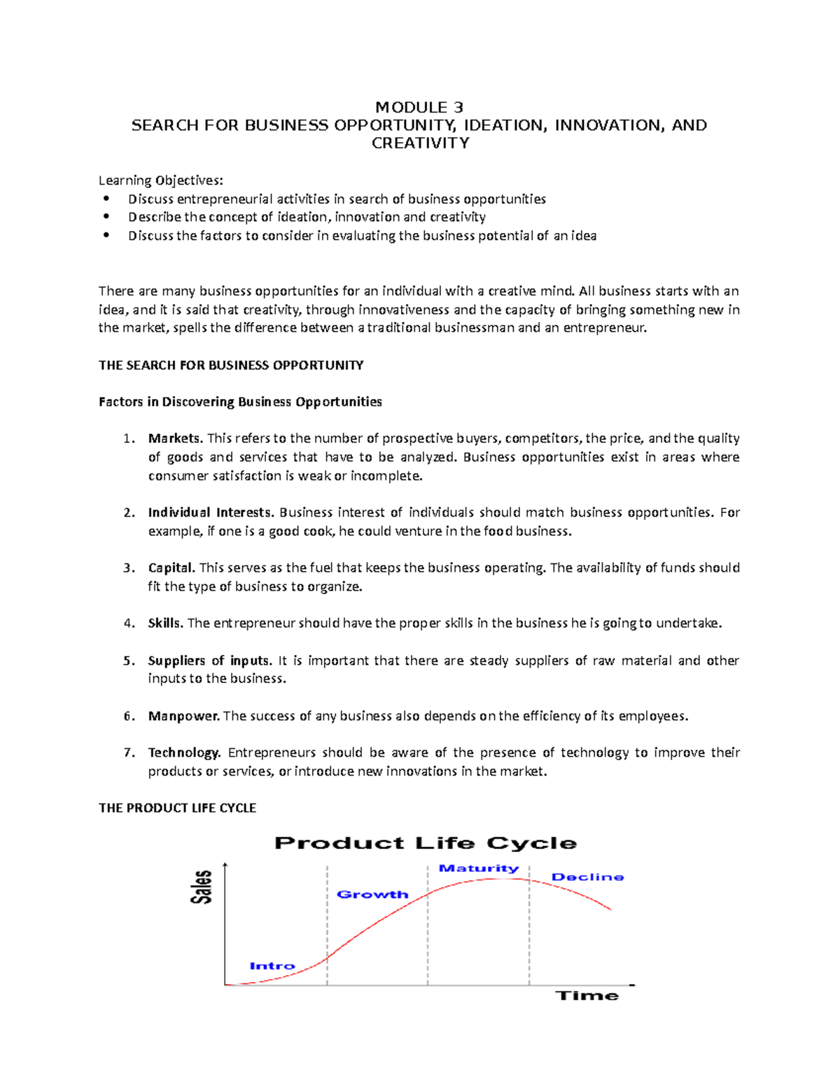 Module 3 - Gf ng dj f - MODULE 3 SEARCH FOR BUSINESS OPPORTUNITY ...