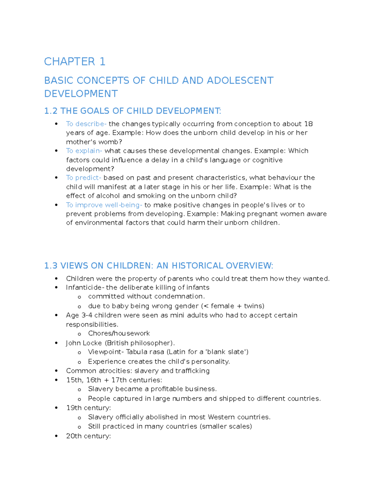 Psychology Notes - CHAPTER 1 BASIC CONCEPTS OF CHILD AND ADOLESCENT ...