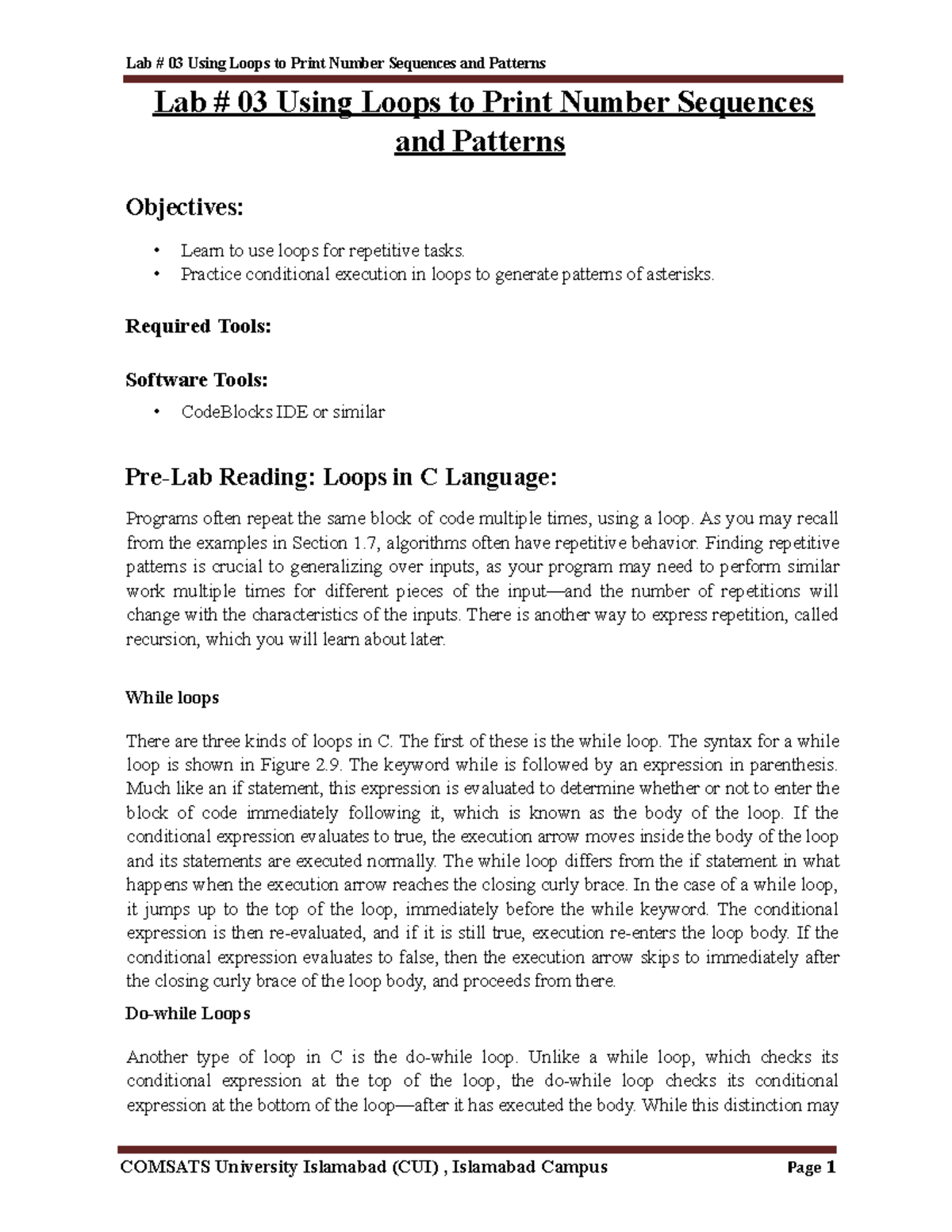 FA20 BCE 019 PF LAB #3 - it is a lab practical work - Lab # 03 Using ...