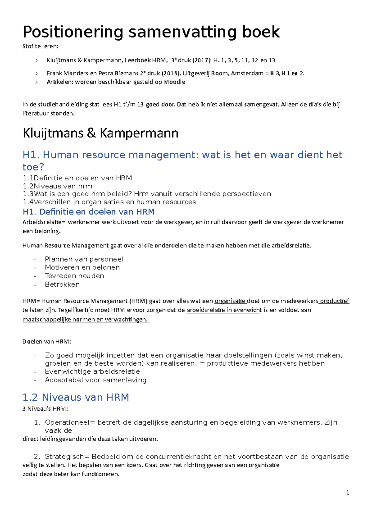 Positionering samenvatting - 1, 3, 5, 11, 12 en 13 › Frank Manders en ...