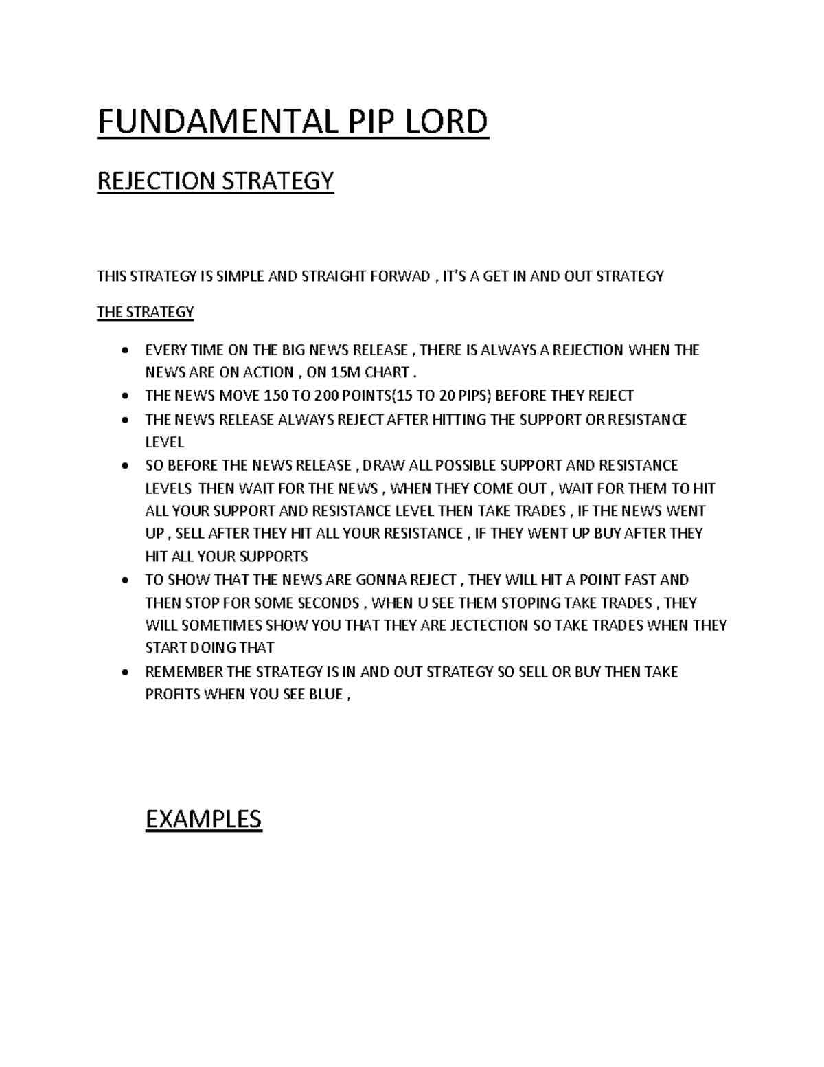 Rejection strategy pip lord1 - FUNDAMENTAL PIP LORD REJECTION STRATEGY ...