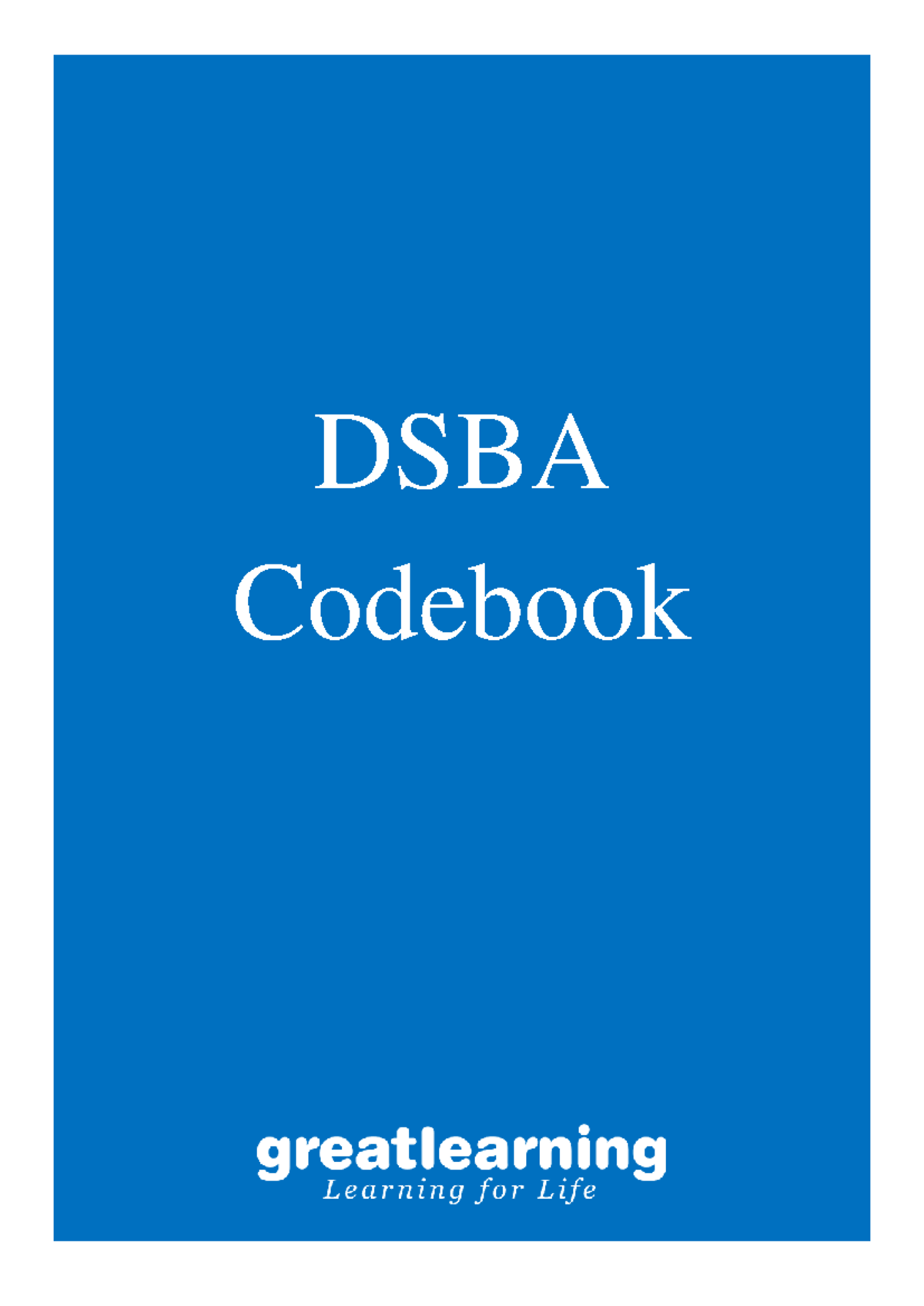 DSBA Master Codebook -Python and Statistics - DSBA Codebook Preface Data Science is the art and ...