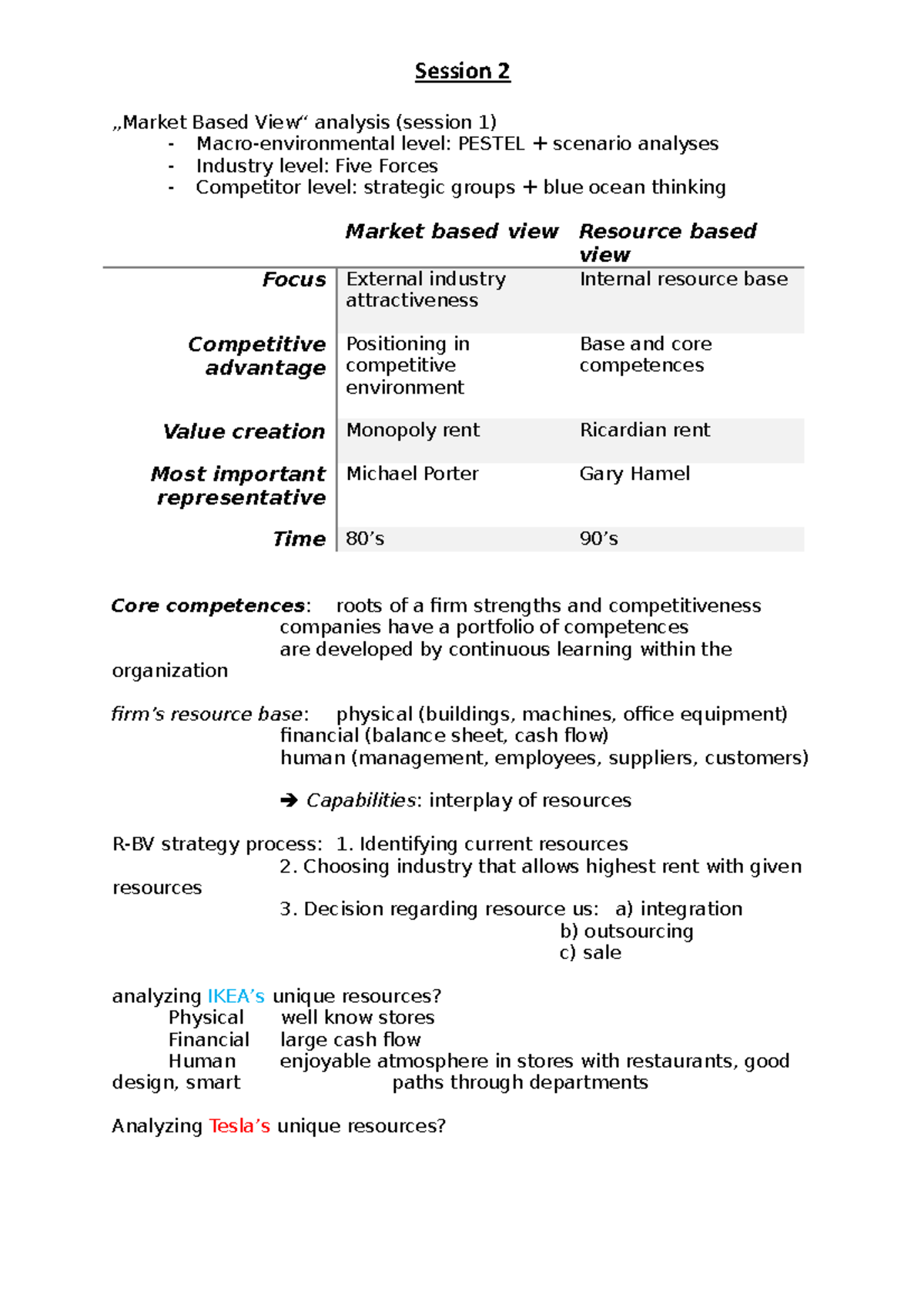 Session 2 - Internal - Sommersemester - „Market Based View“ analysis ...