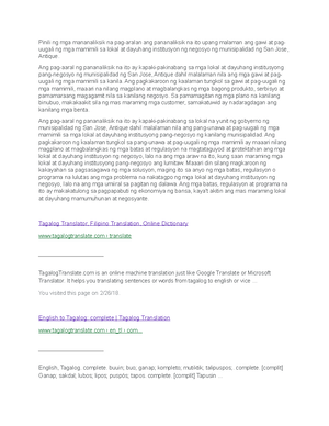 Malalalim na Salita sa Tagalog - MALALALIM NA SALITA SA TAGALOG ...