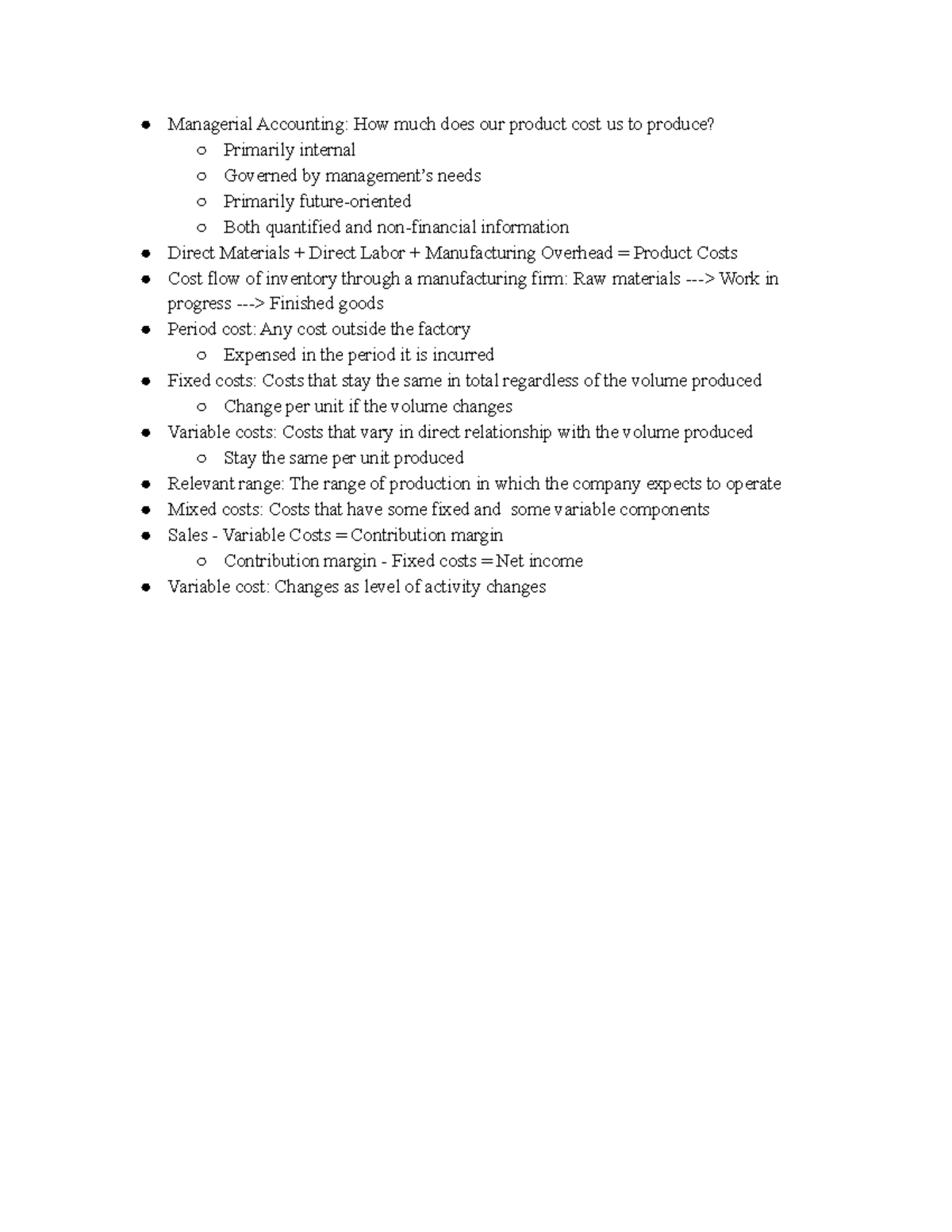 Managerial Accounting - Studocu