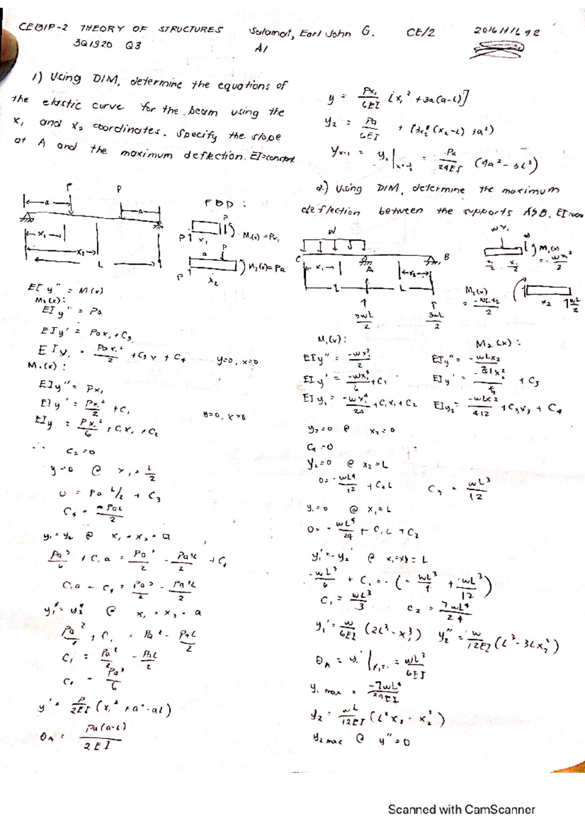 Quiz 3 in Theory of Structures - Studocu