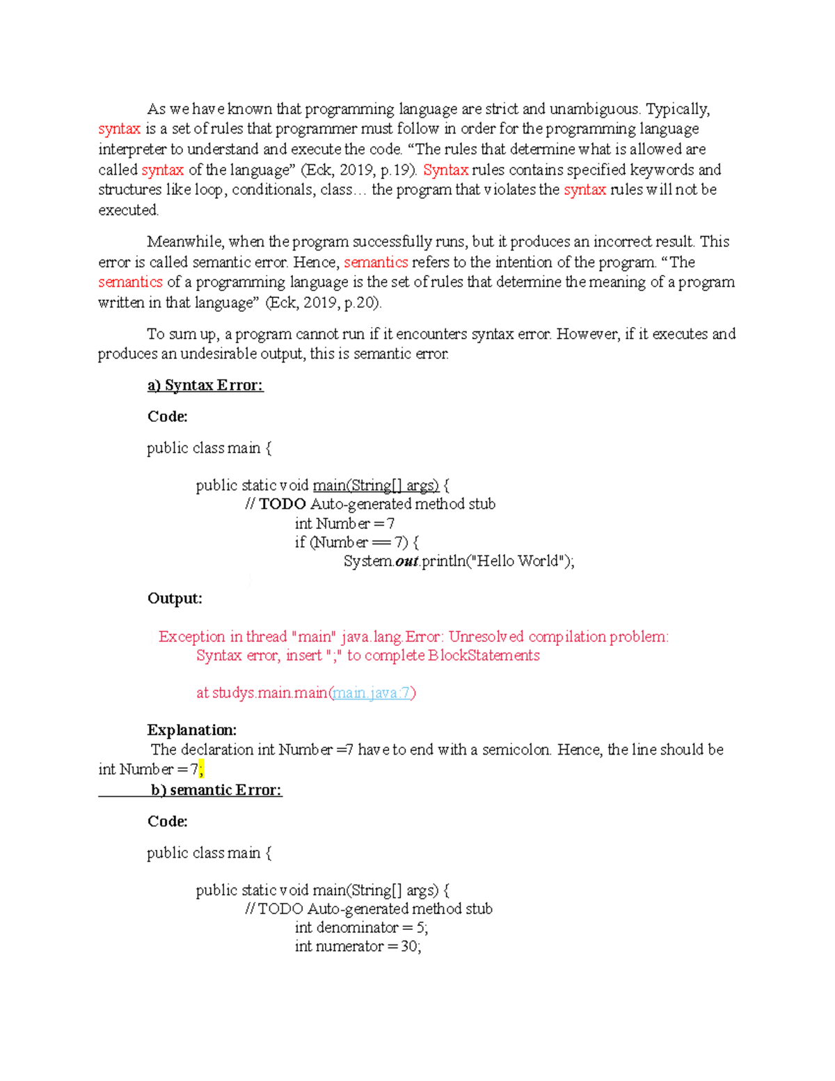 UNIT 1 - Discussion Forum - As we have known that programming language ...