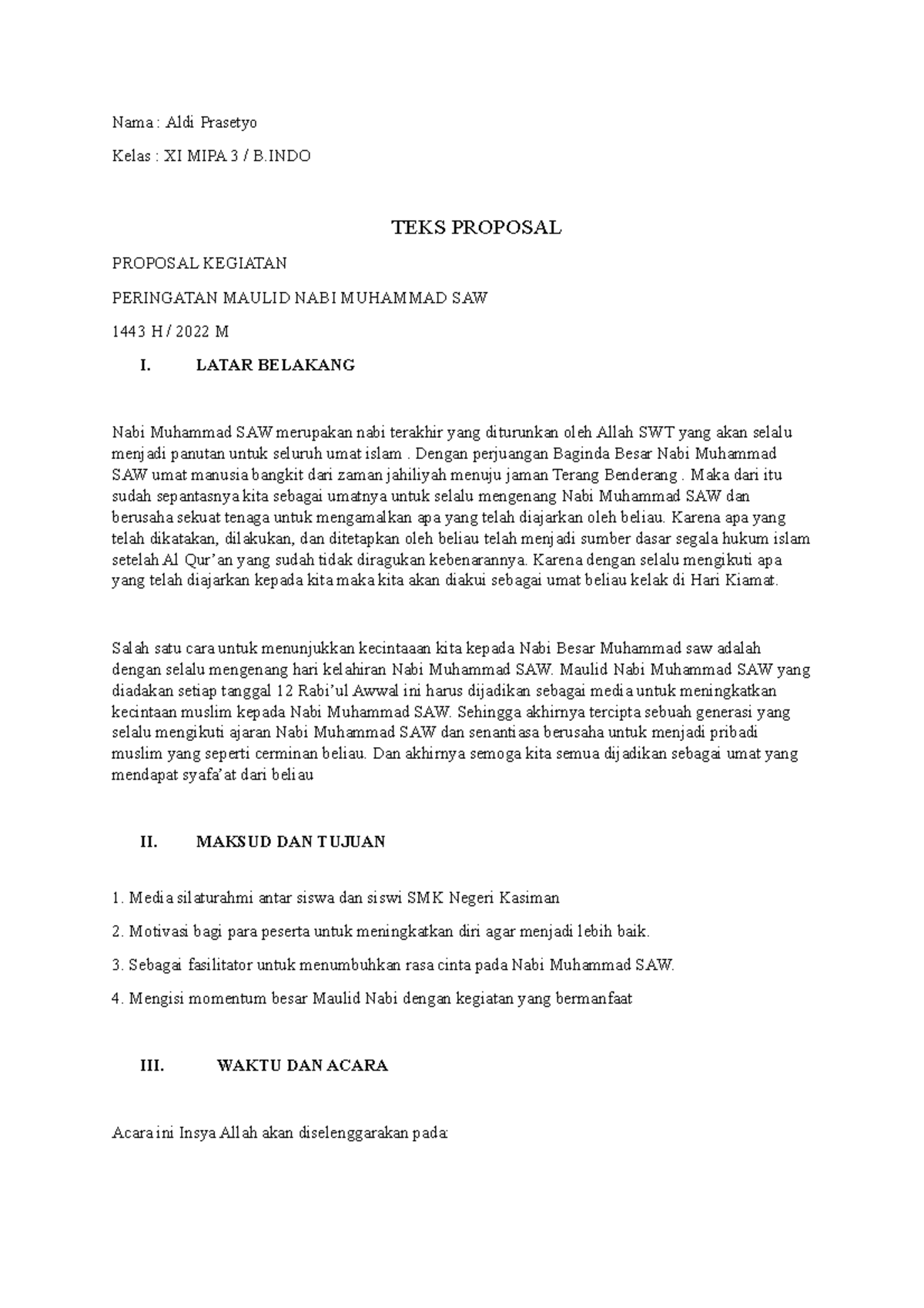 Dokumen - TEST6 - Nama : Aldi Prasetyo Kelas : XI MIPA 3 B TEKS ...