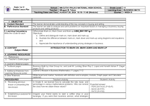 Busmath q2d12 week 3 - Detailed lesson Plan in ABM BUSINESS Math ...