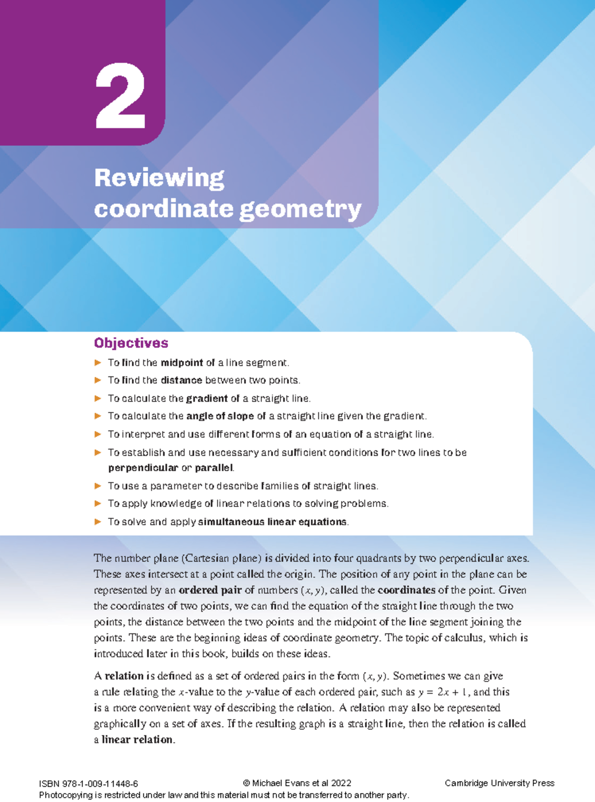 Methods 12 2ed Ch02 - sddfg - 2 Reviewing coordinate geometry ...
