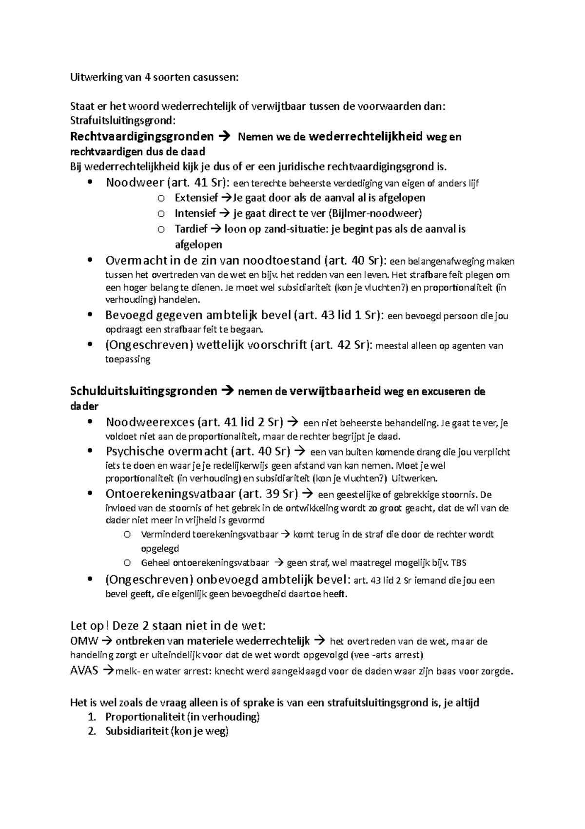 Casuss uitleg - Uitwerking van 4 soorten casussen: Staat er het woord ...