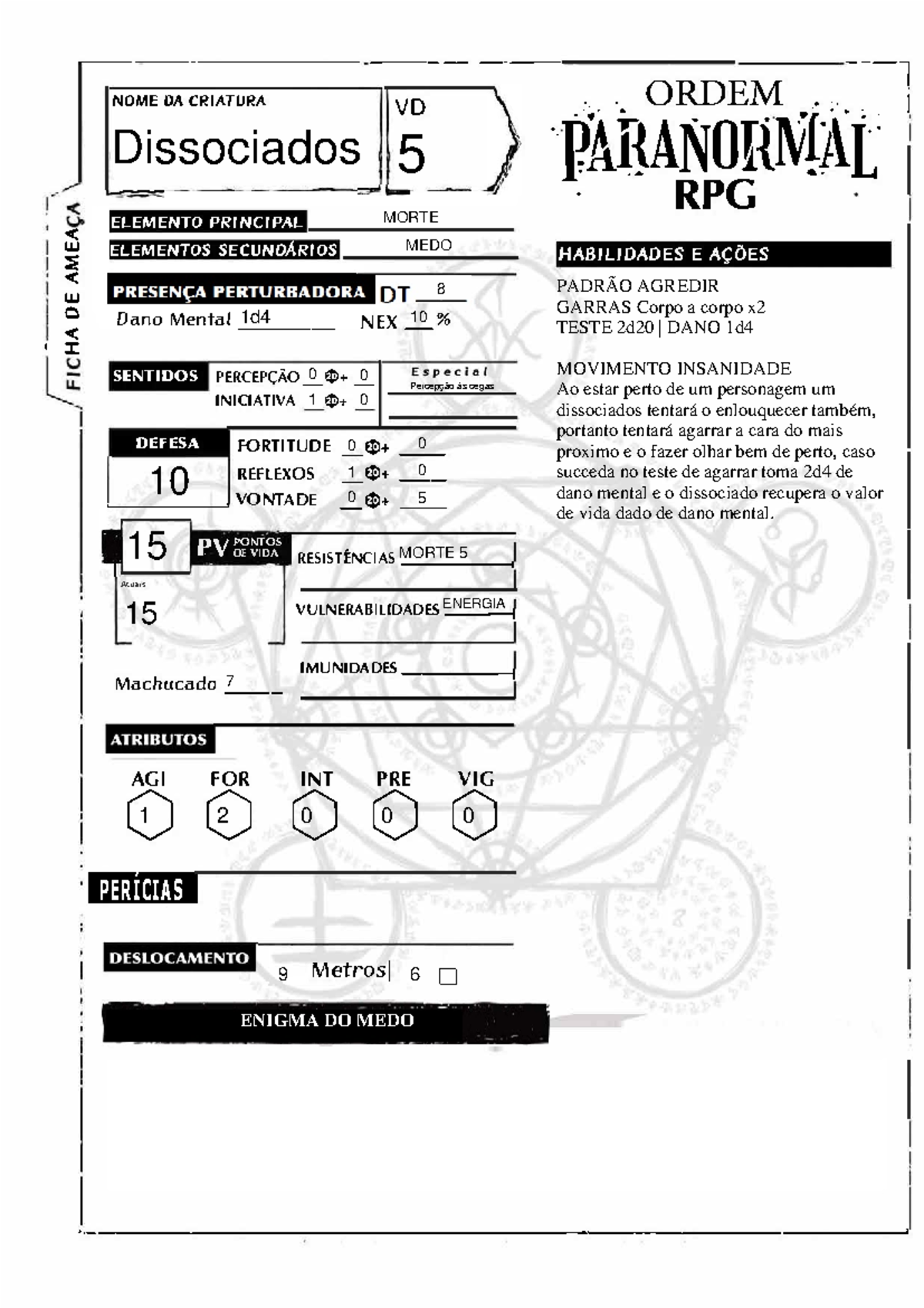 Dissociado(VD5) - asasdas - ,._. · ORDEM .• :·.. i