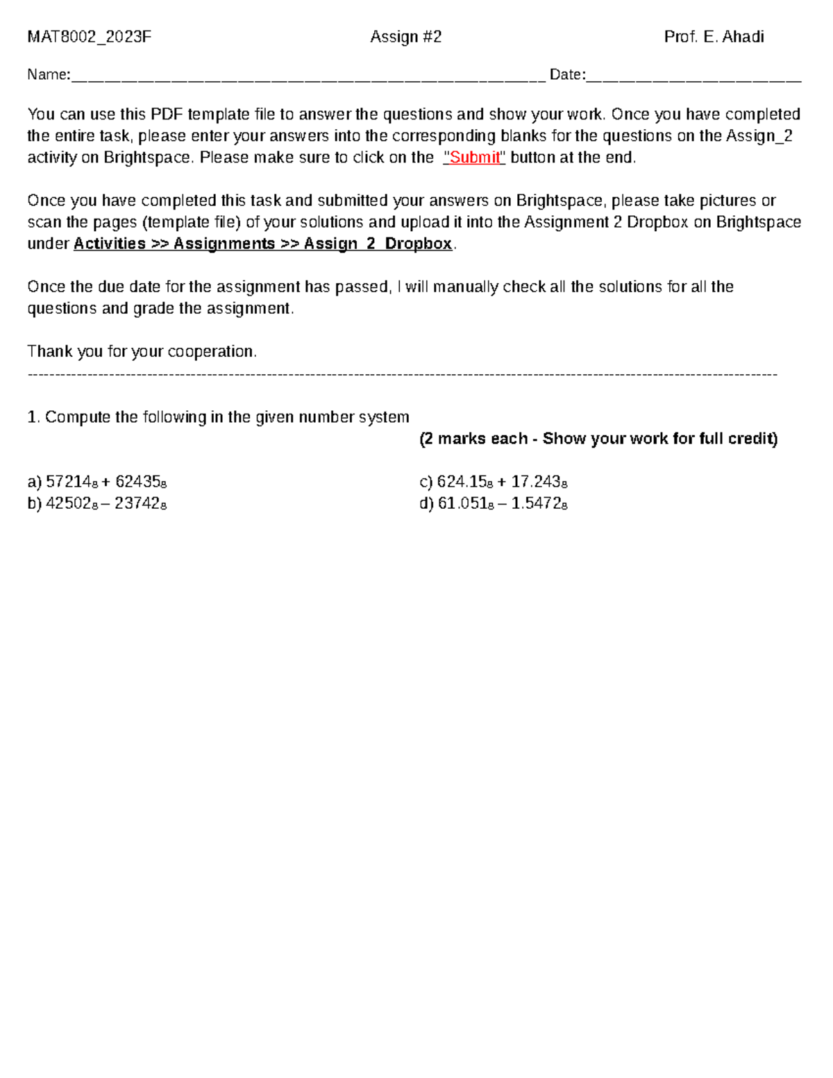 MAT8002 Assign 2 Template F23 - Name ...