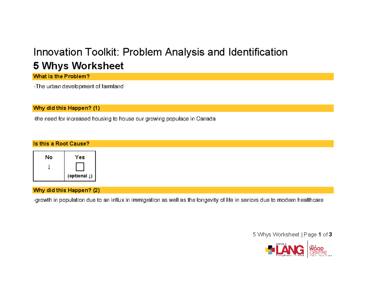 5 whys for urban sprawl - ####### GO RDO N S I "(;lJ INlVEI\SITV E!.!'t ...