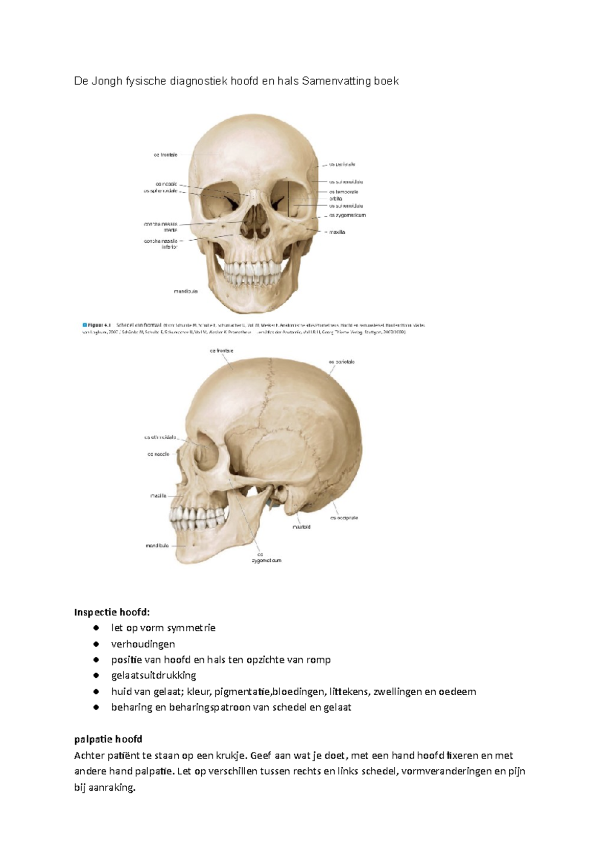 Samenvatting BLOK 4 KNO - De Jongh fysische diagnostiek hoofd en hals ...