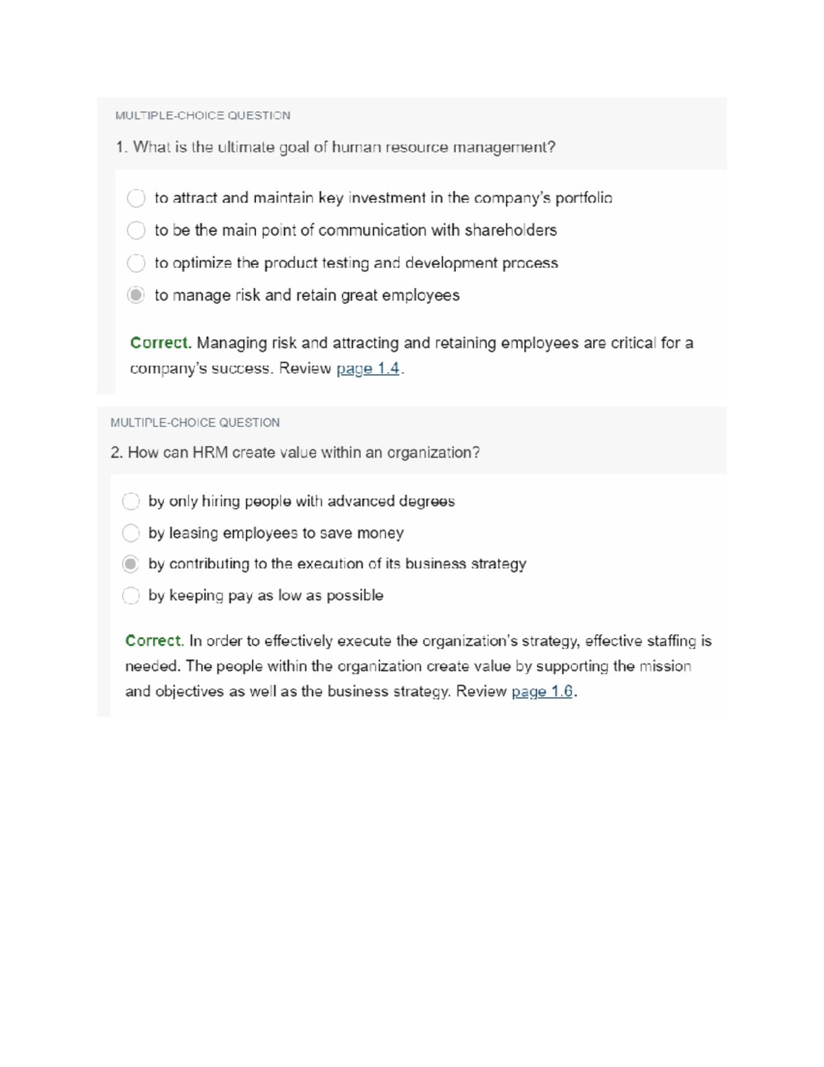 Pretest - Assessment pre-test - QUESTION 1. What is the ultimate goal ...