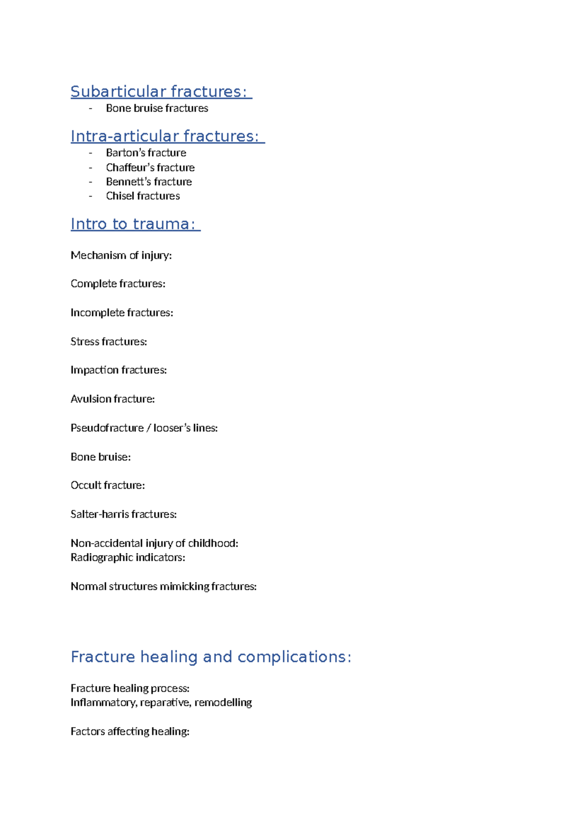 Radiology trauma flashcards (002) - Subarticular fractures: Bone bruise ...