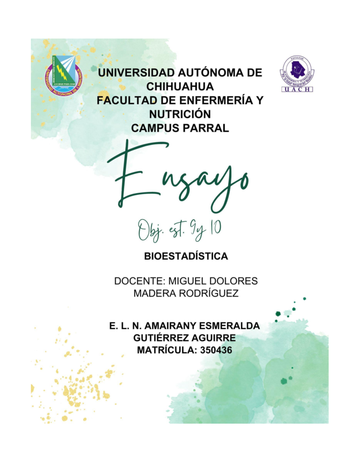 Objeto de estudio 9 y 10 - Resumen Bioestadística - I. .Introducción ...