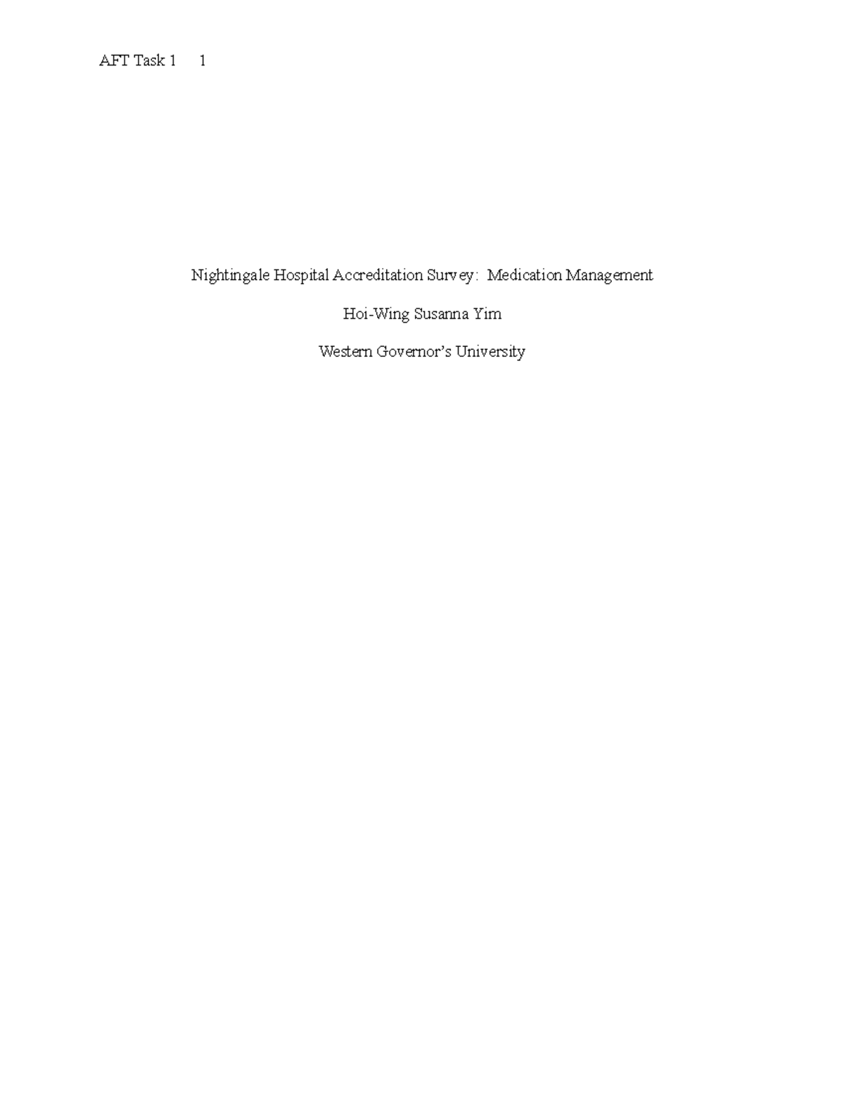 Accreditation Audit AFT2 Assignment number 1 - AFT 2 - WGU - Studocu