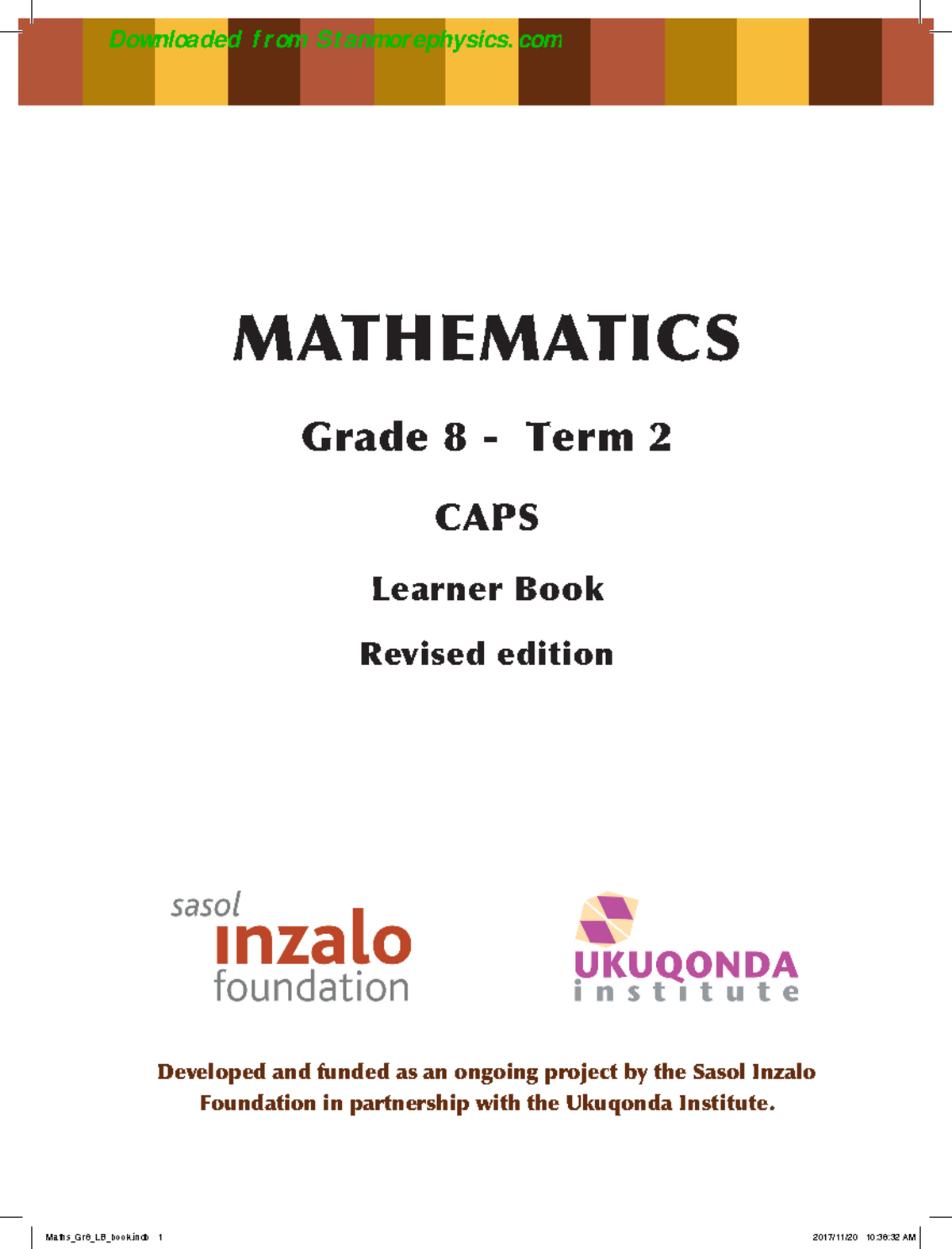 Math-Gr8-Learner-Book-Term-2 - MATHEMATICS Grade 8 - Term 2 CAPS ...