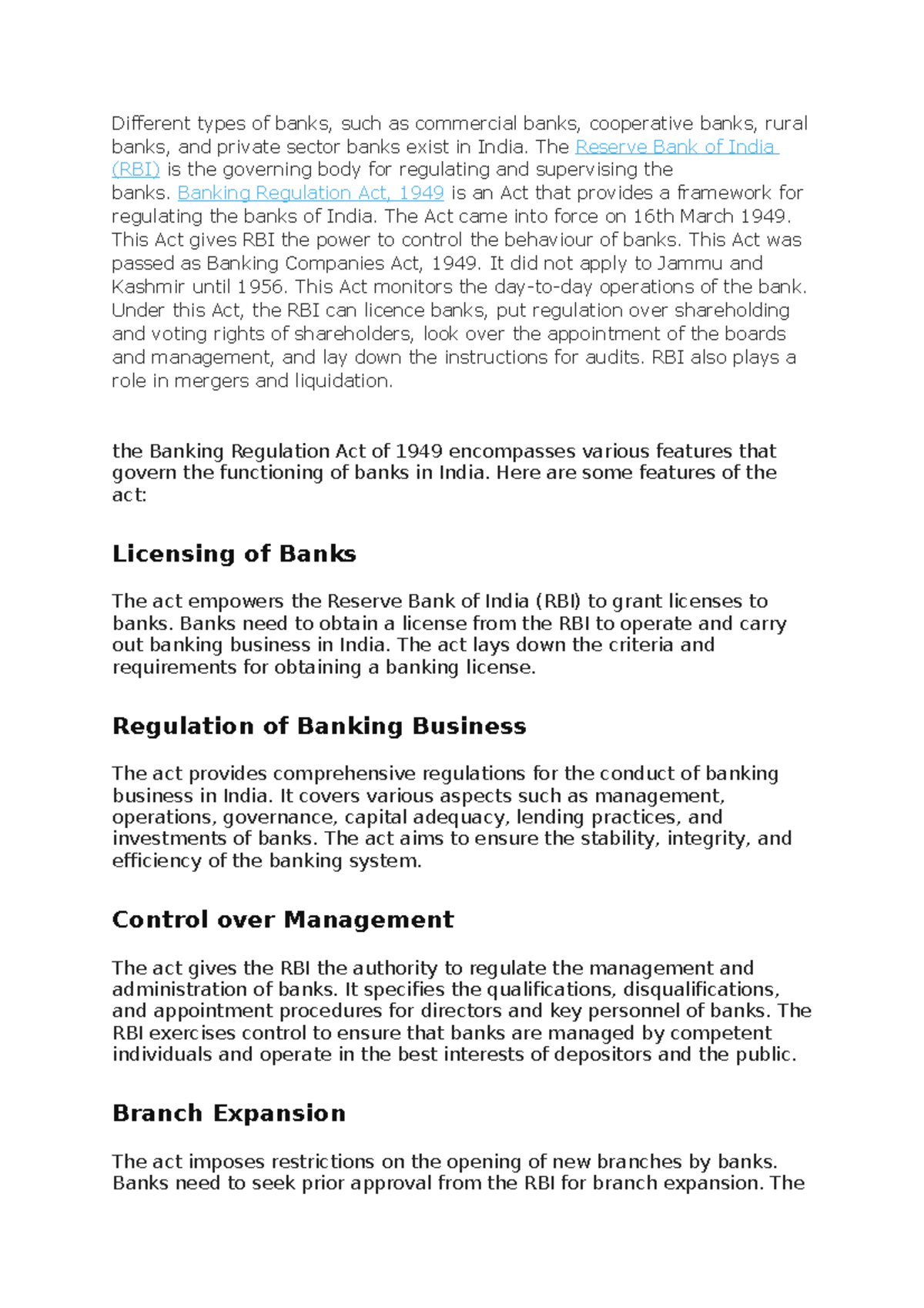 Banking law - Different types of banks, such as commercial banks ...