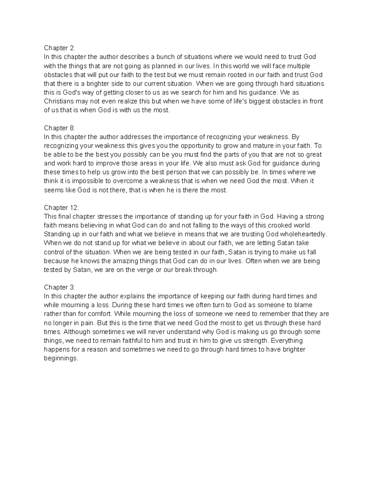 BIBL 104 Discussion 4 - Chapter 2: In this chapter the author describes ...