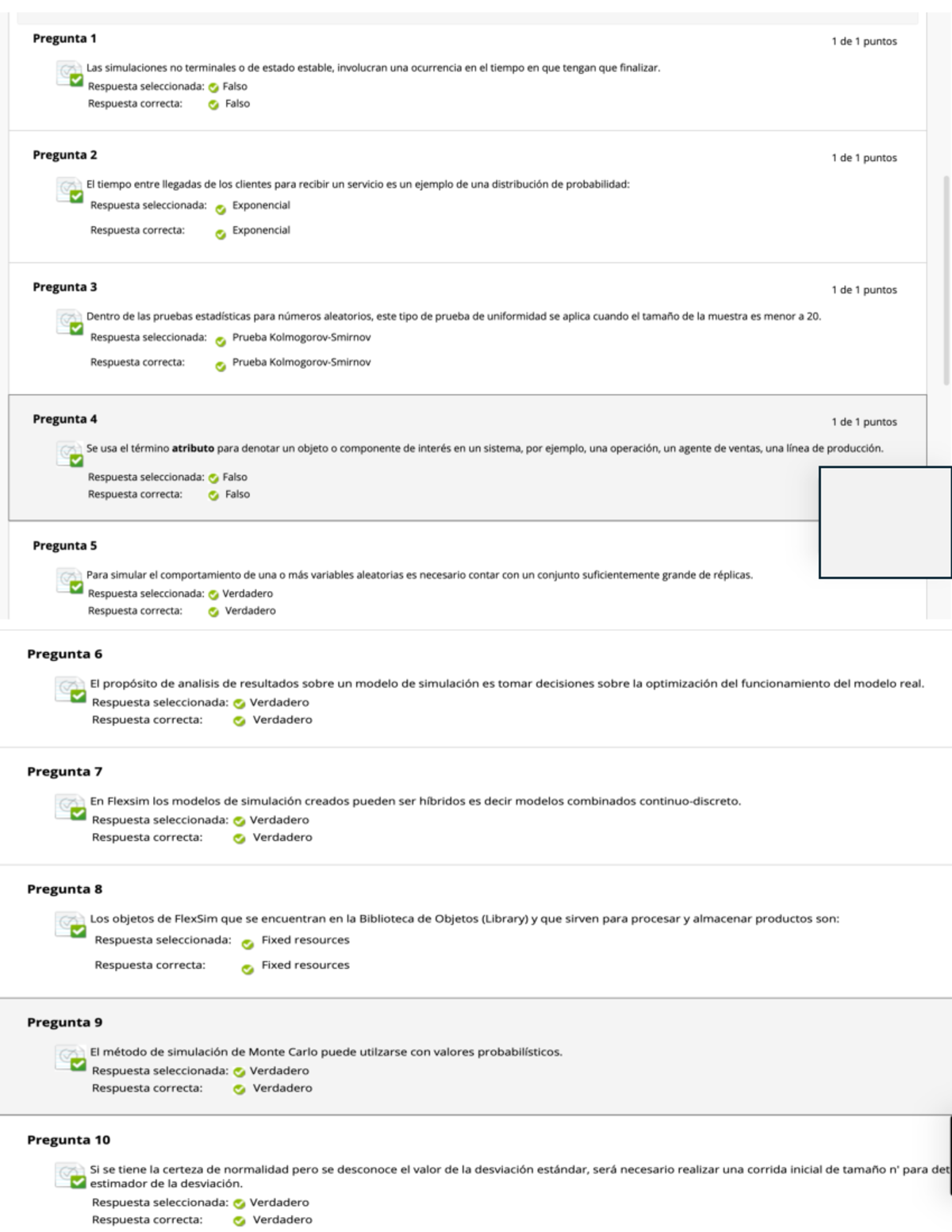 A11 modelacion y simulacion de sistemas - Pregunta 1 1 de 1 puntos Las ...