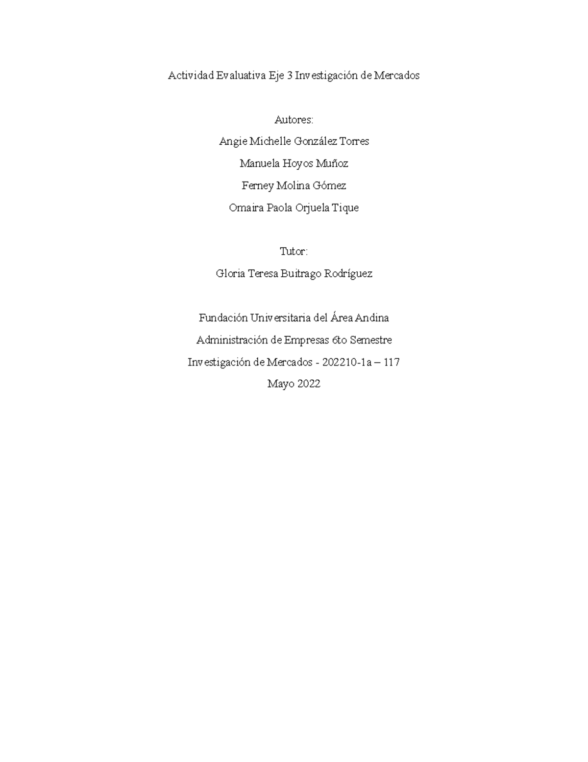 Actividad Evaluativa Eje 3 Investigación de Mercados - Actividad Evaluativa Eje 3 Investigación ...