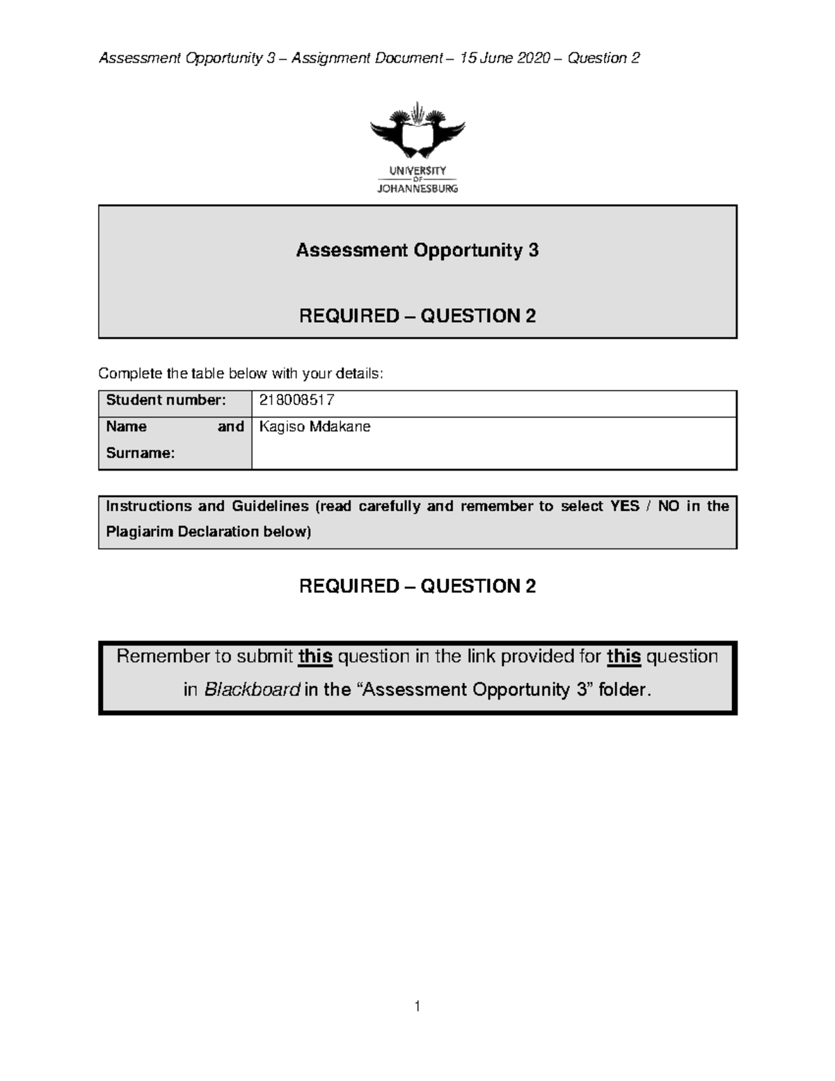 218008517-AO3-Q2 - practice questions and solutions for auditing ...