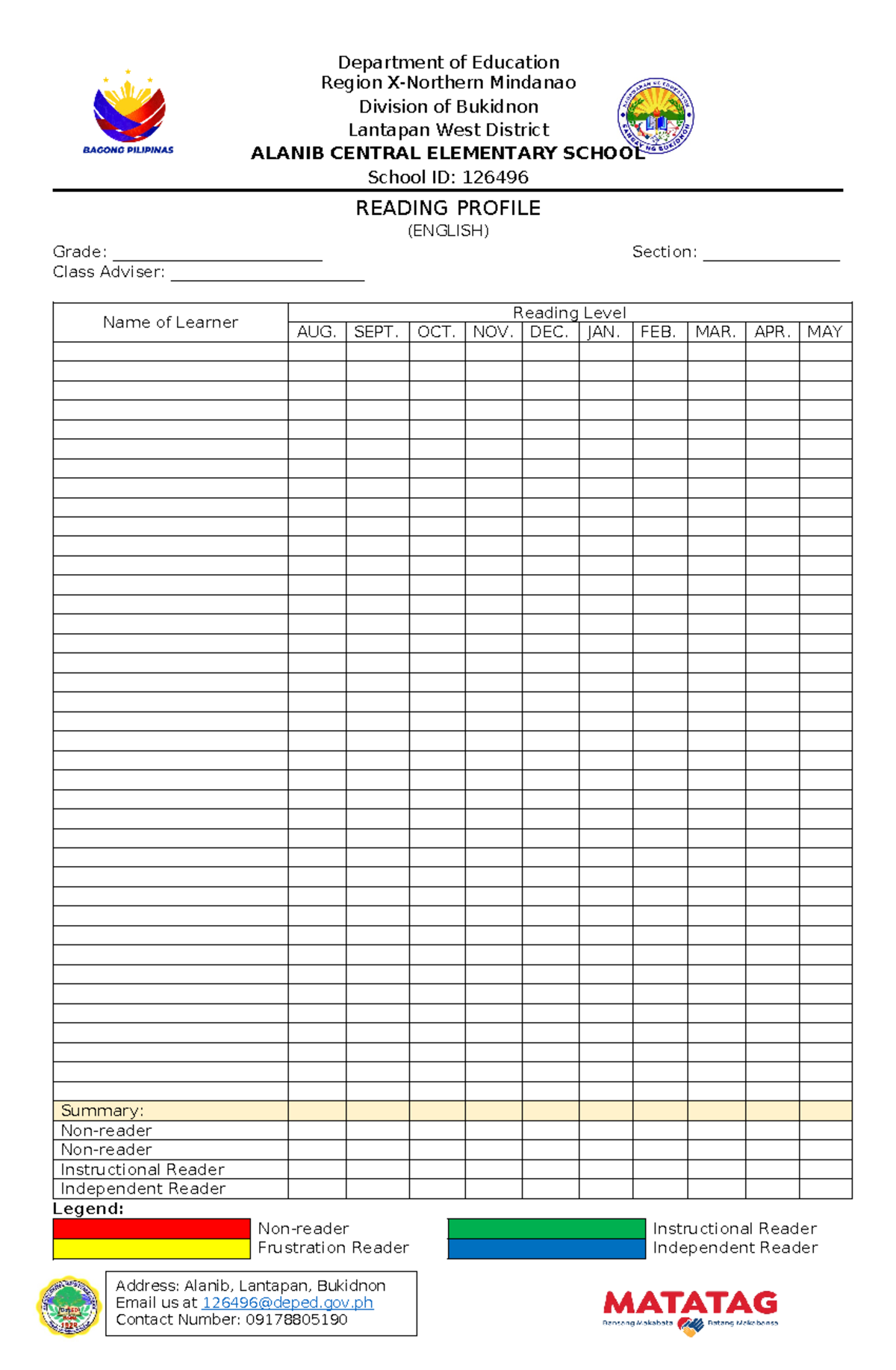 Reading-profile - Address: Alanib, Lantapan, Bukidnon Email us at ...