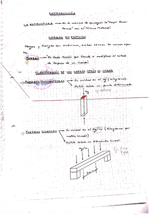 Estructuras I - apunte - ESTRUCTURAS I Estructura en Arquitectura Es el ...