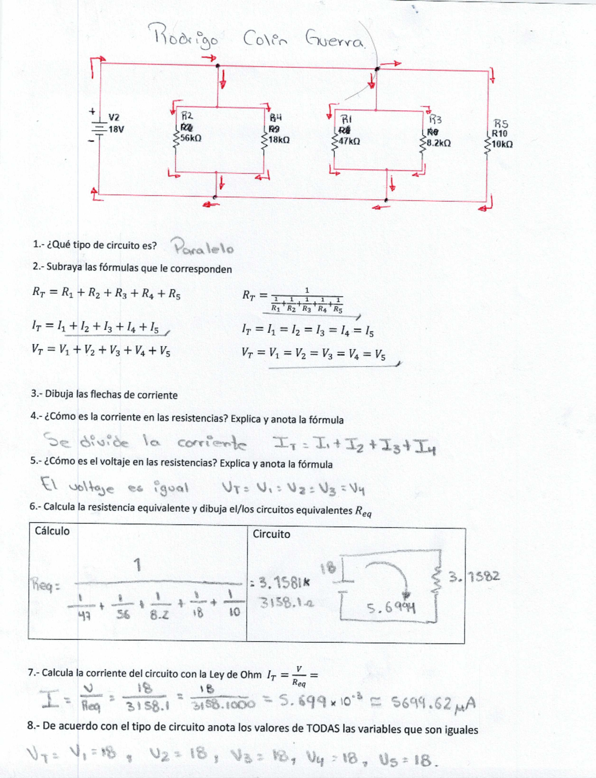 Circuito Paralelo - Tarea - Analisis de Circuitos Electricos - Studocu