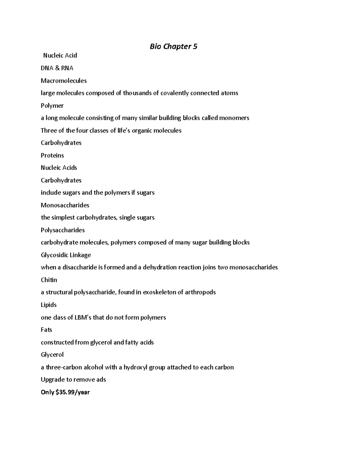 Biology Chapter 5 - Bio Chapter 5 Nucleic Acid DNA & RNA Macromolecules ...