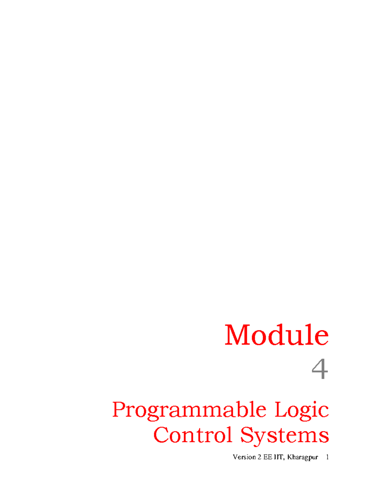Plc intro - Module 4 Programmable Logic Control Systems Lesson 18 ...
