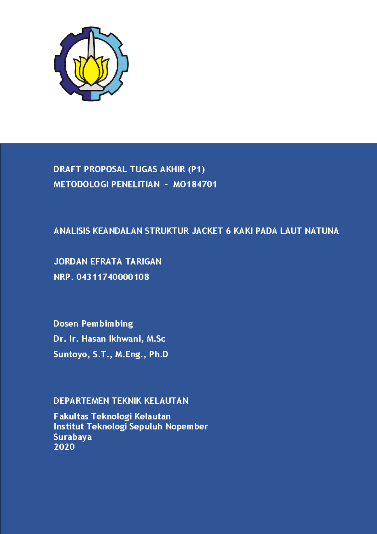 Tugas 5 Metil A - DRAFT PROPOSAL TUGAS AKHIR (P1) METODOLOGI PENELITIAN ...